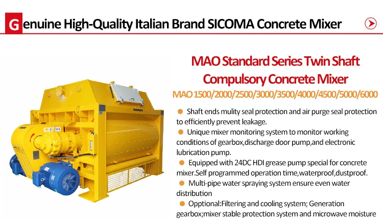 Mao4500/3000/2000 Double Shaft Sicoma Mao Sicoma Concrete Mixer - Buy Mao4500/3000 Sicoma ...