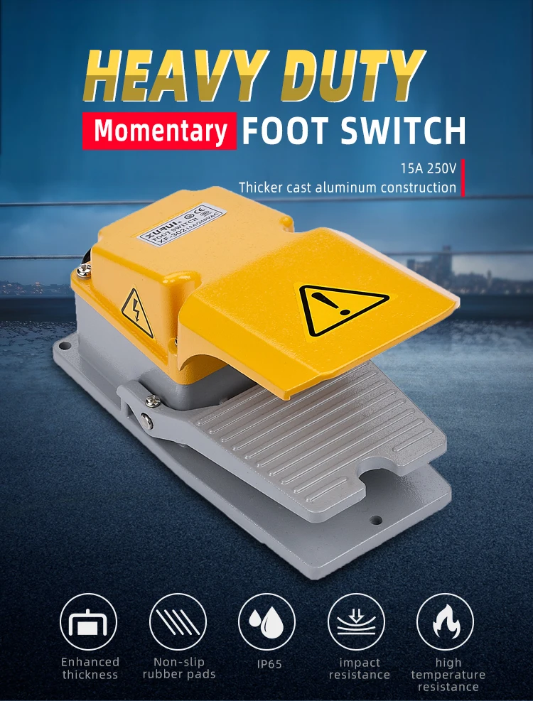 Kacon Type Waterproof Push Button Foot Switch - IP65