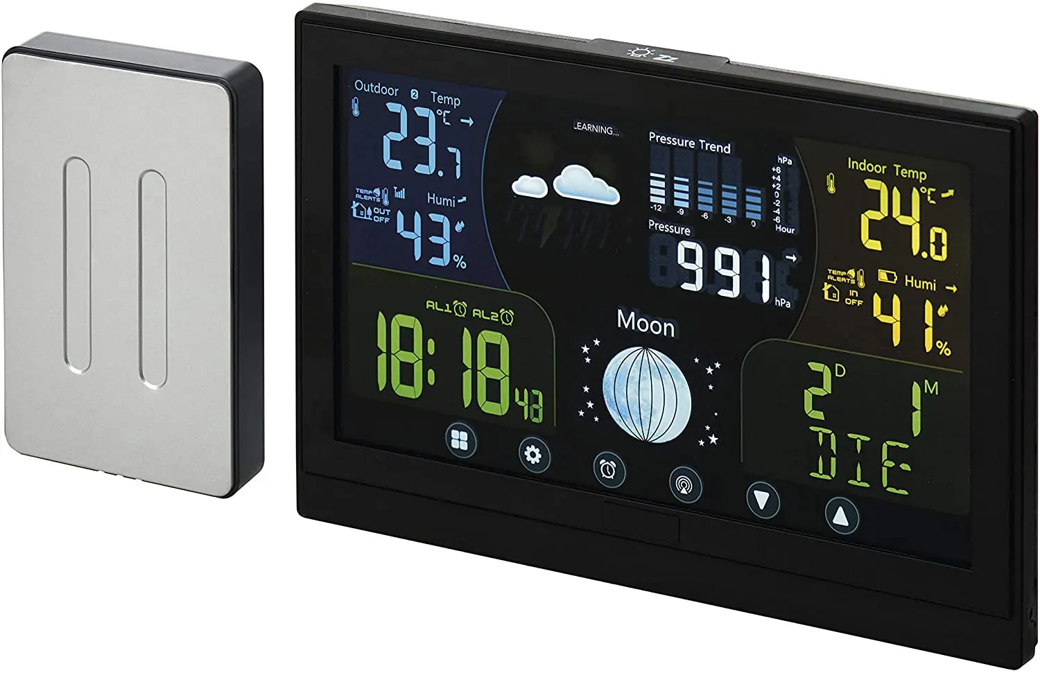 Wireless Color Lcd Display Touchscreen Weather Stations,Weather ...