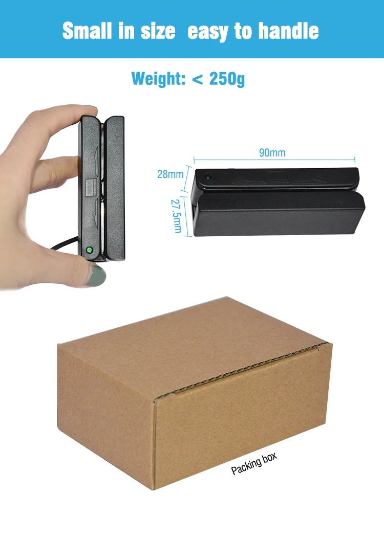 1&2&3 Tracks Usb Hid Small Magnetic Swipe Stripe Card Reader Hcc750u-06 ...