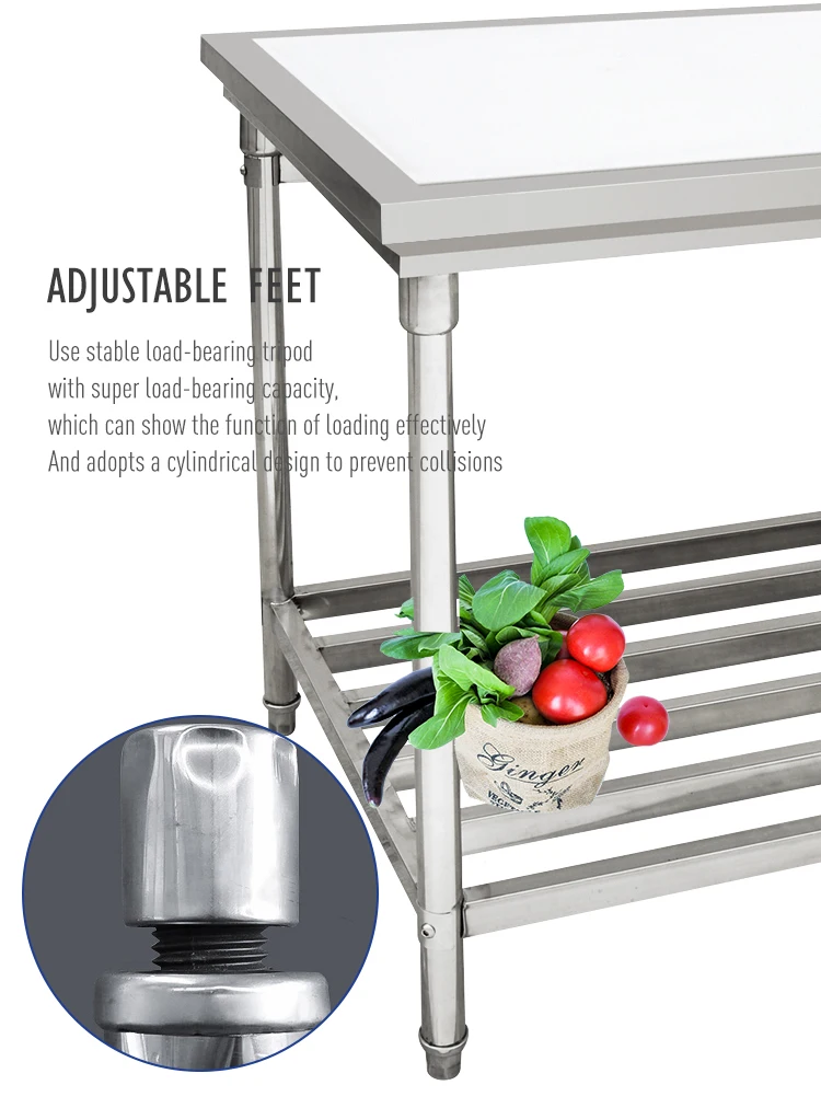 Stainless Steel Bone Cutting Worktable Restaurant Meat Processing Bench ...