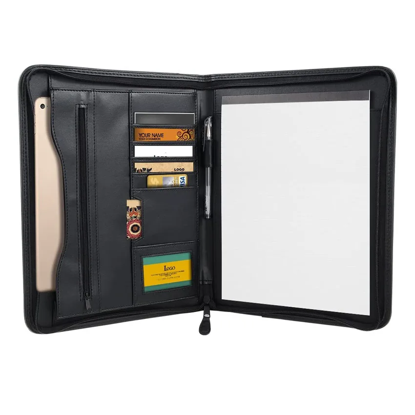 A4 Padfolio Organizer - Business Portfolio with Pockets