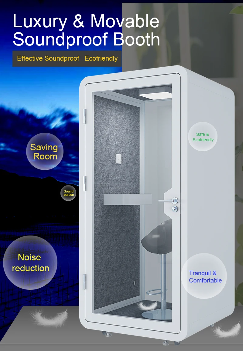 Mini Soundproof Booth - Perfect for Private Calls & Meetings