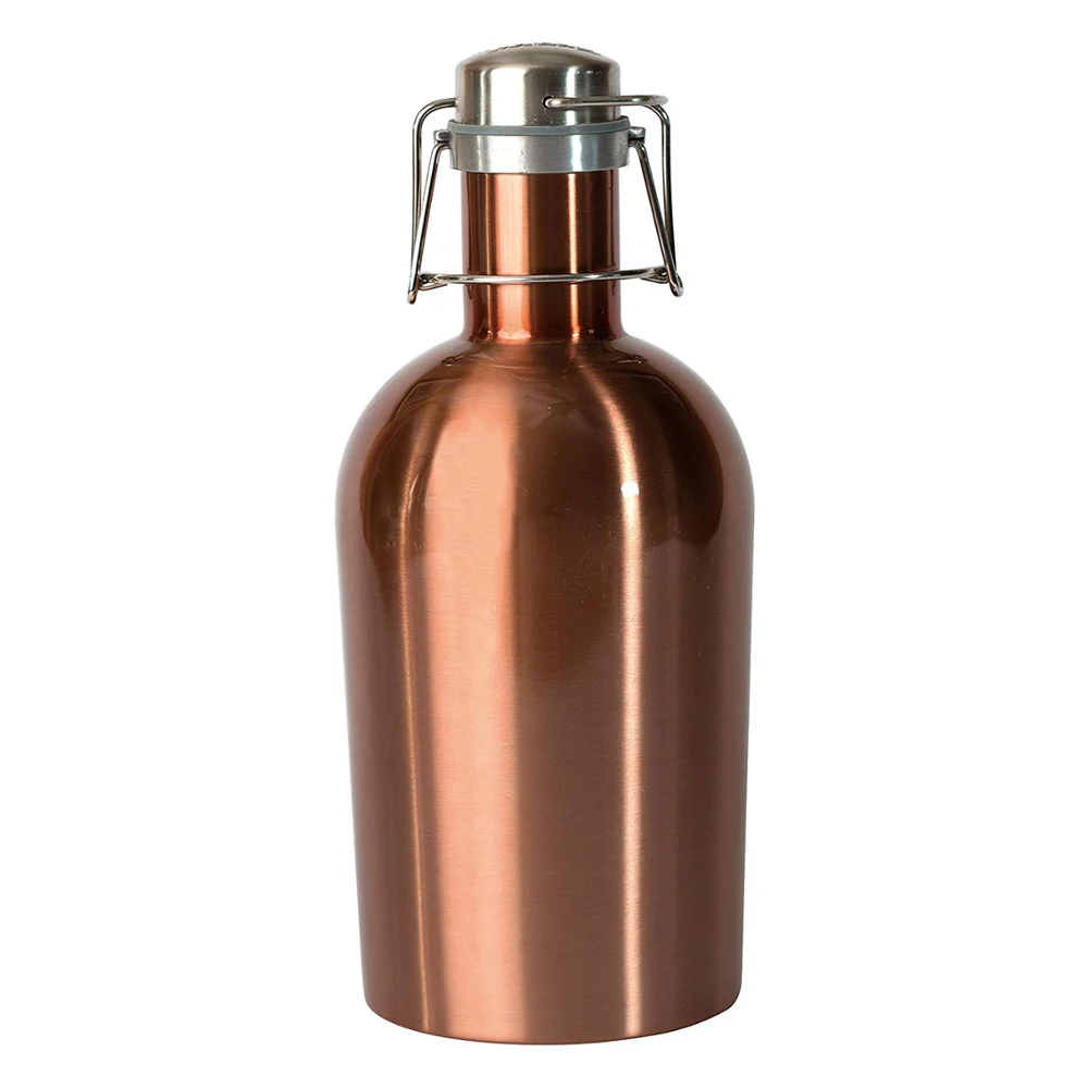Stainless Steel Beer Growler - 64 Oz Beer Growler Stainless Steel Flip ...