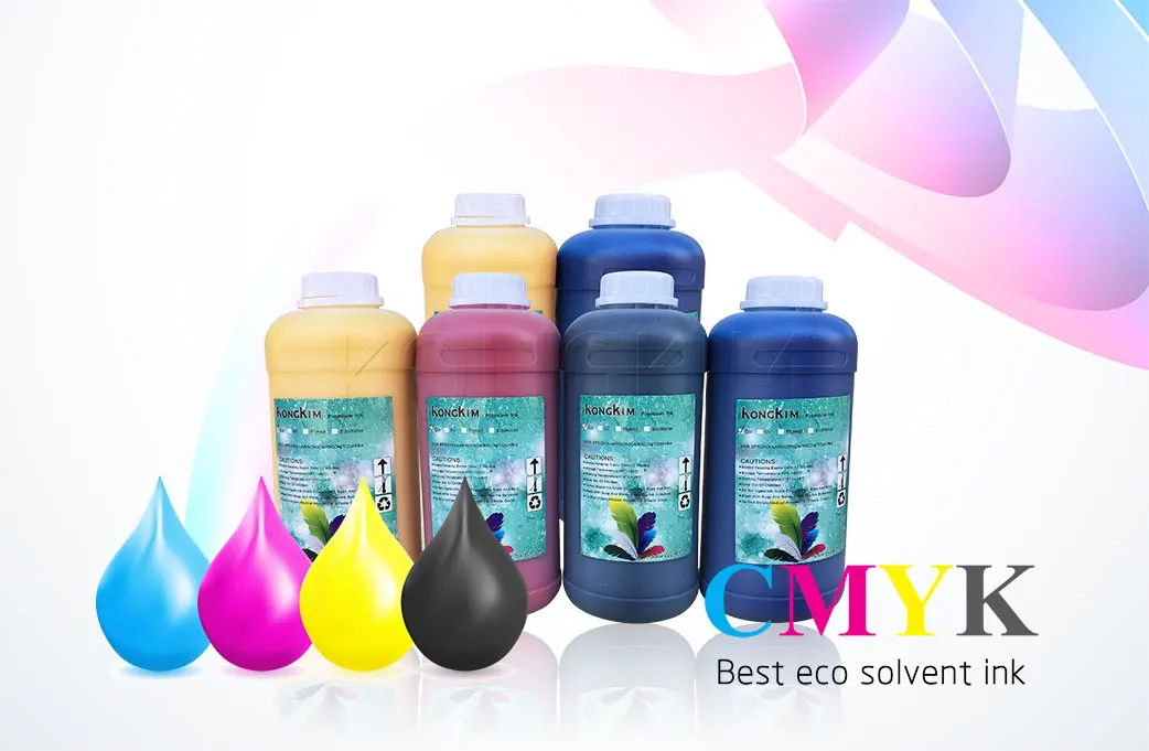 KONGKIM Best Quality Eco Solvent Ink for DX5 DX4 XP600 4720 Heads ...