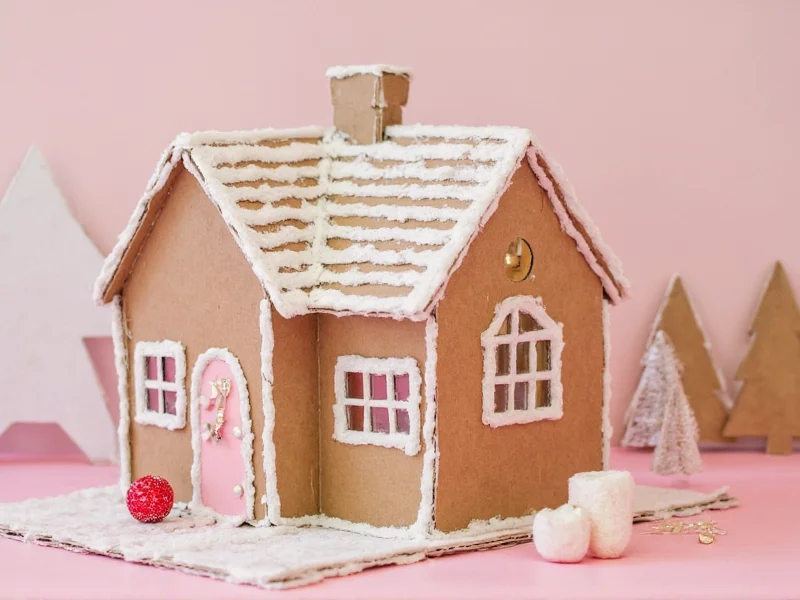Build a Cardboard Gingerbread House: No-Bake Holiday Craft