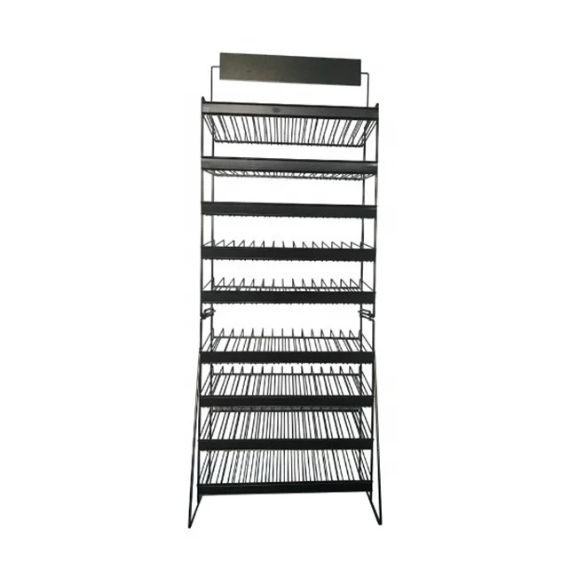 Retail Store Metal Rack Floor Food Snack Biscuit Chips Merchandiser Pos ...