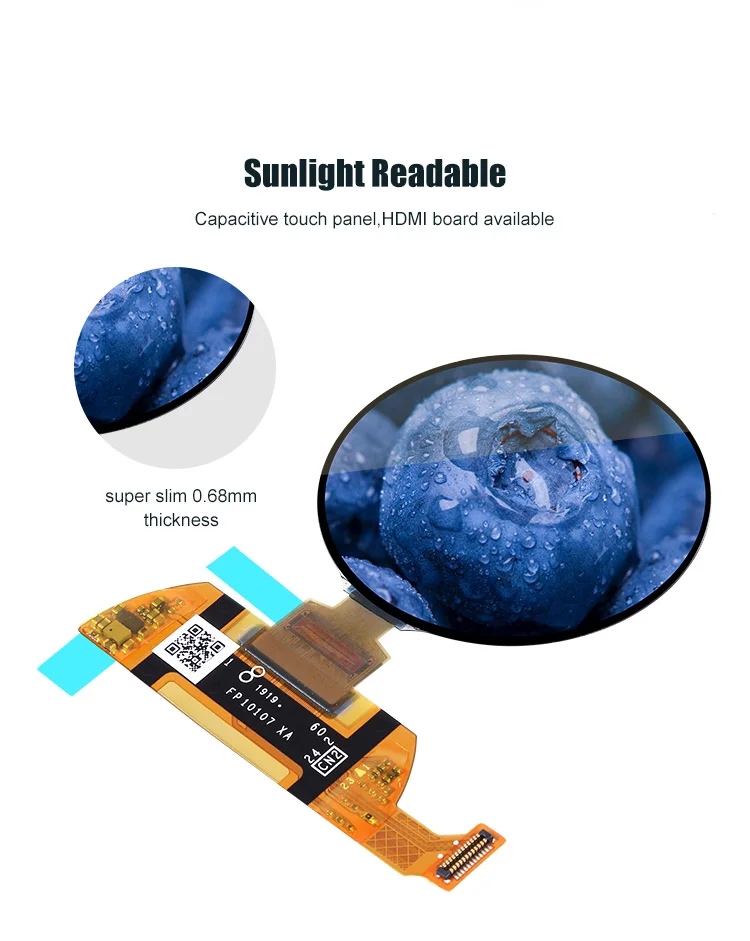 24pin IPS 454X454 Amoled Round Projection Screen - OLED Display