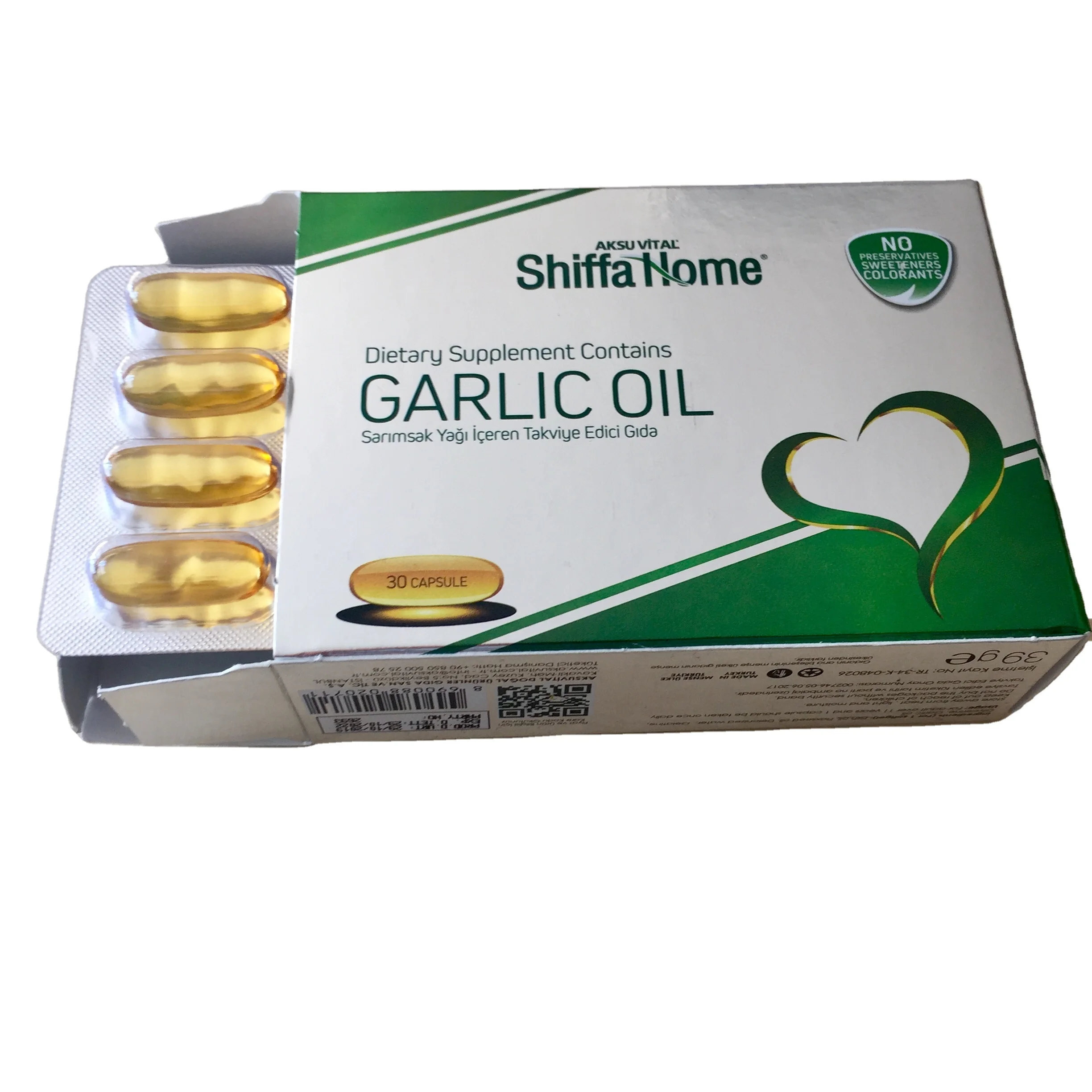 Garlic Oil Softgel Capsule Allium Sativum Extract Supplement Garlic Pills Herbal Medicines No ...