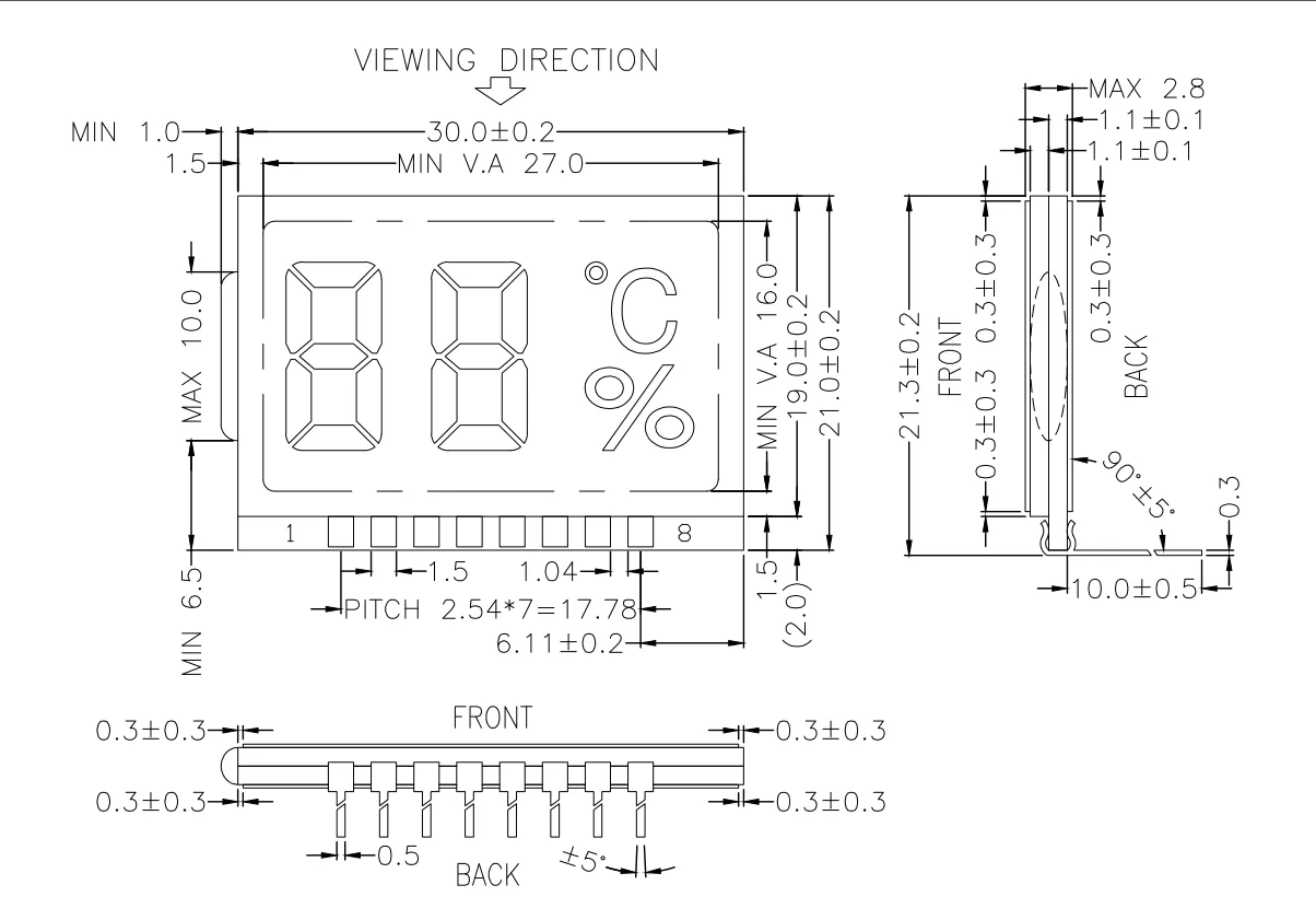 LCD Display Numbers - 15 Segment Display, 12 Segment Display