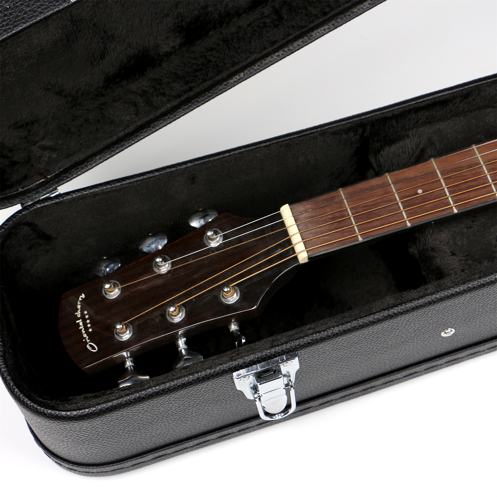Guitar Hard Case - Durable Leather Acoustic Guitar Box