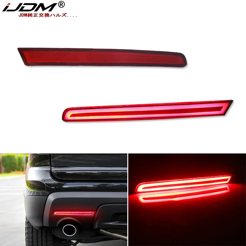 Oem Red Lens Led Bumper Reflectors Rear Fog Lights For 2011 2012 2013 ...