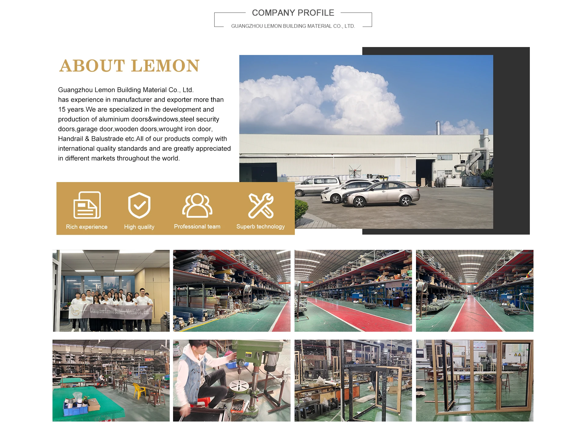 Foshan Lemon Building Material Co., Ltd. - Aluminum Windows, Aluminum Doors