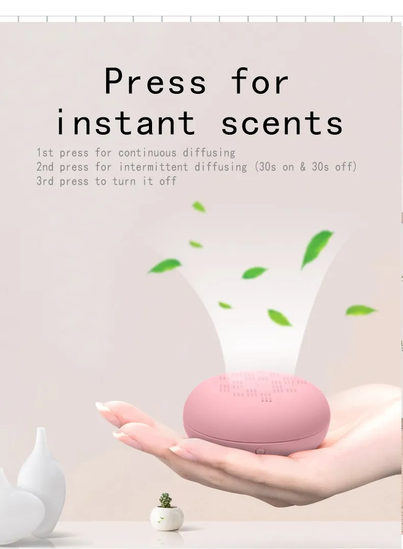 Portable USB Scent Fan Diffuser for Car, Laptop, and Home