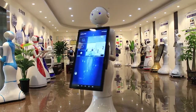 Complete Logistics Humanoid Autonomous Reception Welcome Service Robot ...
