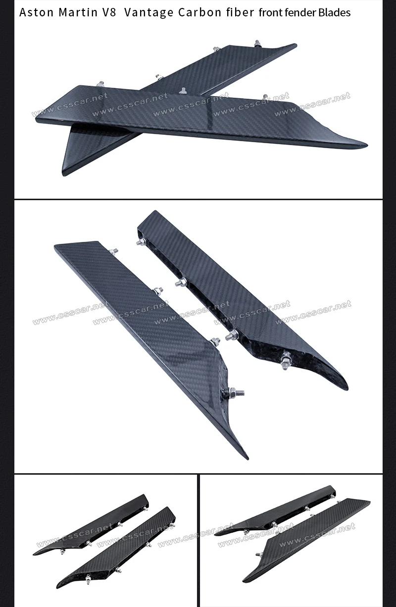 Carbon Fiber Car Front Fenders Side Strakes for Vantage V8