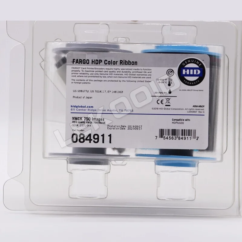 HID Fargo HDP6600 YMCK Color Ribbon 84911 - 750 Prints for School ...