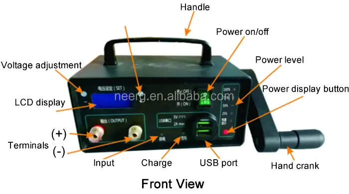 Multi-functional Emergency Hand Cranking Power Generator with Built-in ...