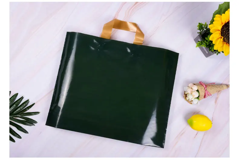 Clothing Flexi Loop Poly Plastic Shopping With Custom Logo - Buy Handle ...