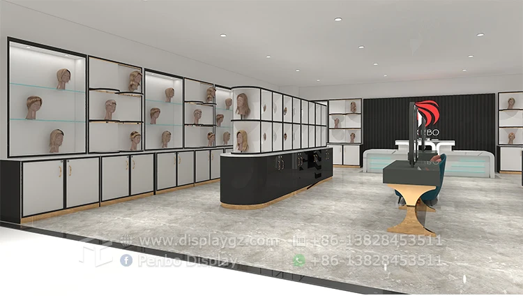 Retail Beauty Store Hair Extension Salon Display Rack A Wig Store ...