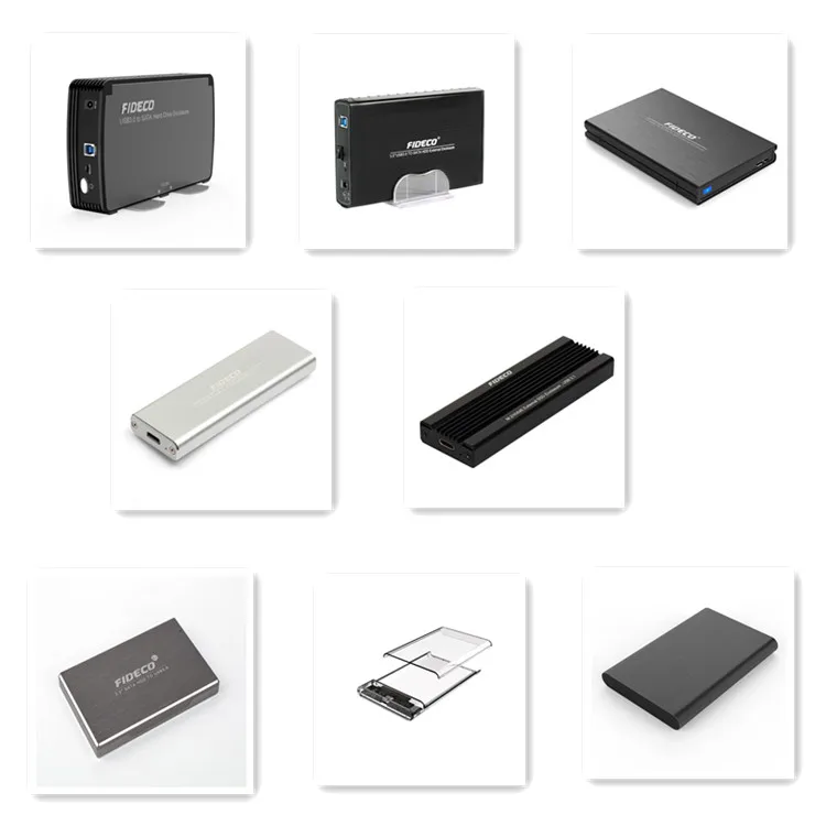 Fideco Plastic External Ssd Hdd Case 12mm 2.5 Inch Hard Drive Enclosure ...