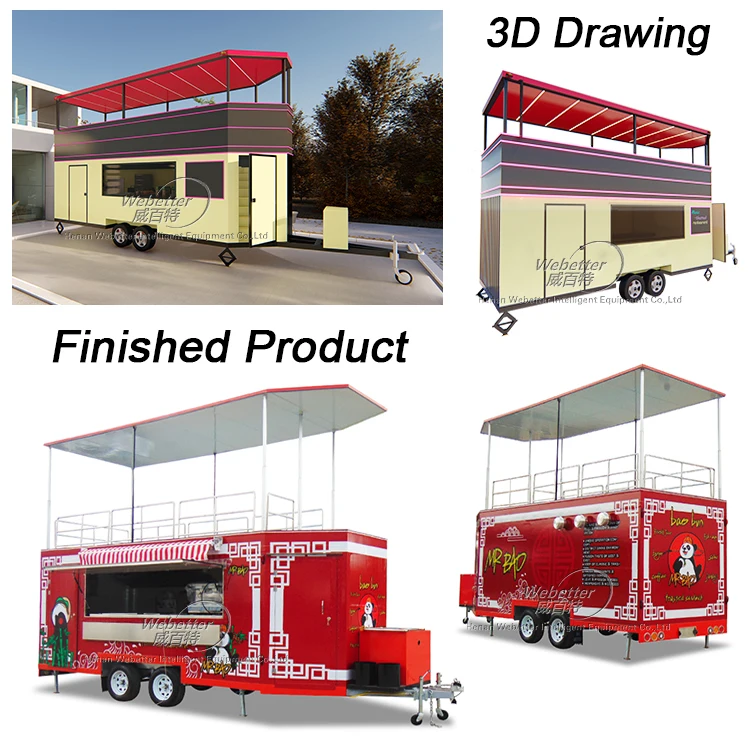 With CE Food Truck Mobile Food Trailer / Food Wagon / Foodtruck ...