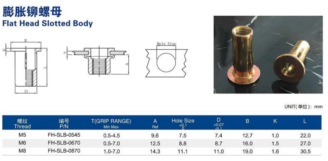M5 M6 M8 Stainless Steel Pre Bulbed Cross Insert Rivets