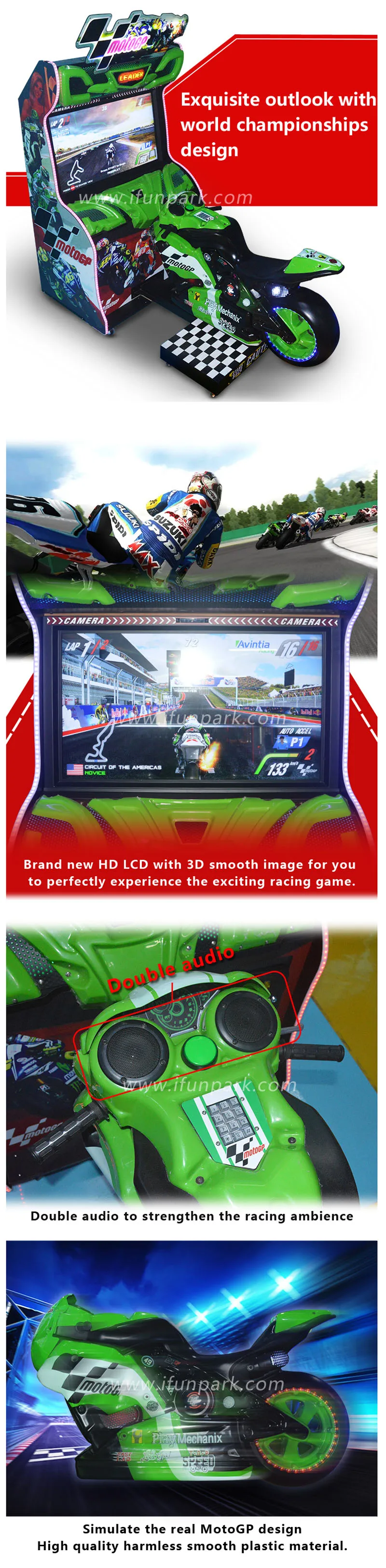 Arcade Moto Gp Racing Bike Simulator Indoor Coin Operated Arcade Video ...