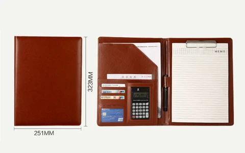 Erasable Business Leather File Folder - Perfect for Documents