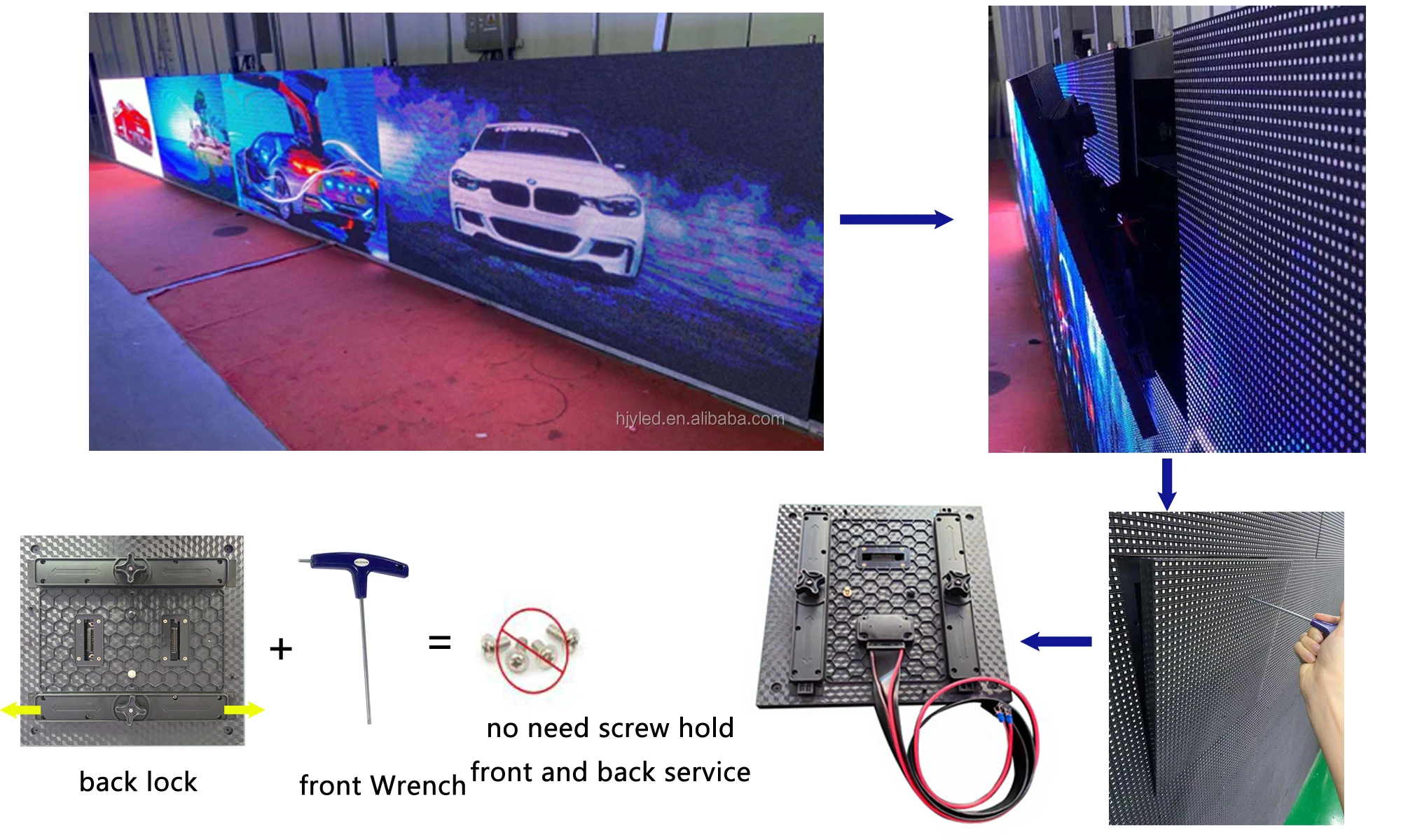 America Customized Outdoor Led Display Panel P6.35mm 1ft X 1ft Size Led ...
