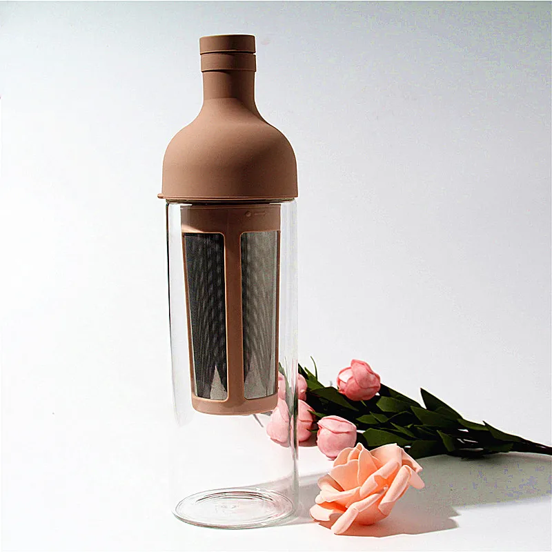 24oz Glass Filter Bottle With Tea Infuser Water Bottle Glass Bottle ...