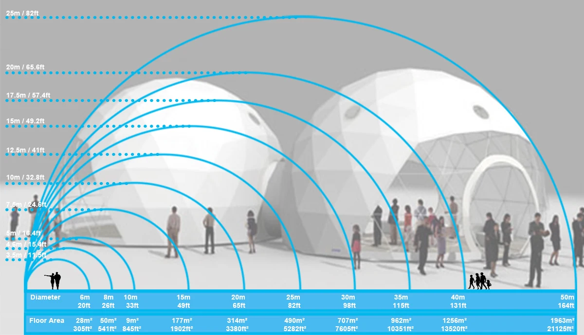 Wholesale Spherical Geodesic Dome Exhibition Tents for Events