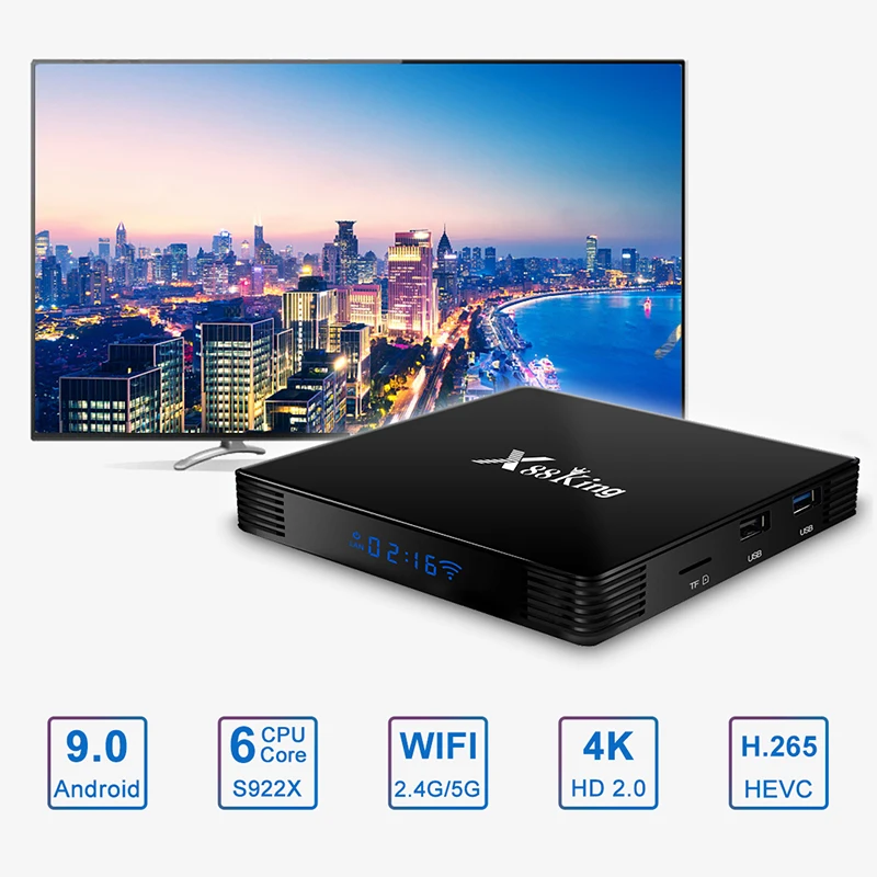 X88 King Amlogic S922x Android 9.0 Tv Box Bt 5.0 4gb Ram 128gb Rom Quad ...