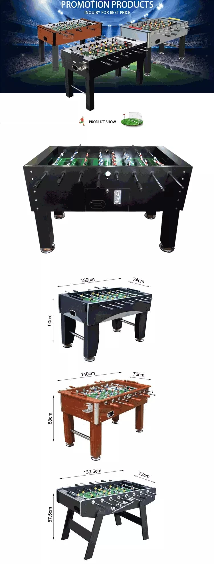 Unisex Sport Game Machine - Coin Operated Football Table