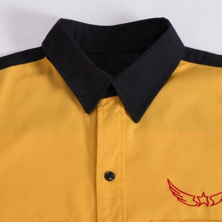 Custom Latest Design Yellow Work Clothes Uniform Male Shirts - Buy ...
