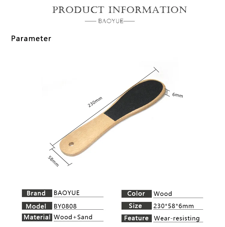 China Foot Cleaner Pedicure Tools High Quality Wood Handle Remove Dead ...