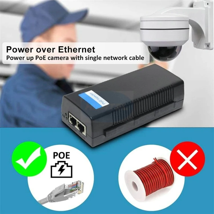 48v 24w 0.5a Poe Injector Adapter Poe Injector 30w From Hwatel Raw Sz ...