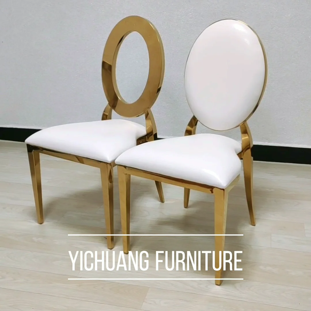 Ycx-ss26a Yichuang Round Back Gold Stainless Steel Hotel Wedding Chair ...