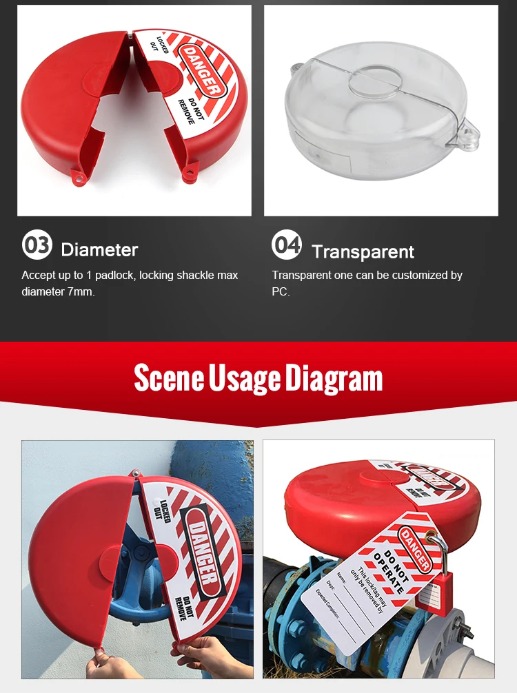 Safety Gate Valve Handwheel Lockout For Valve Handle 5" To 6 1/2 ...