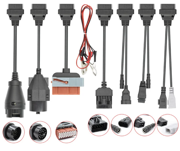 High Quality Obd1 to Obd2 8 in 1 Cable Kit for Diagnostics