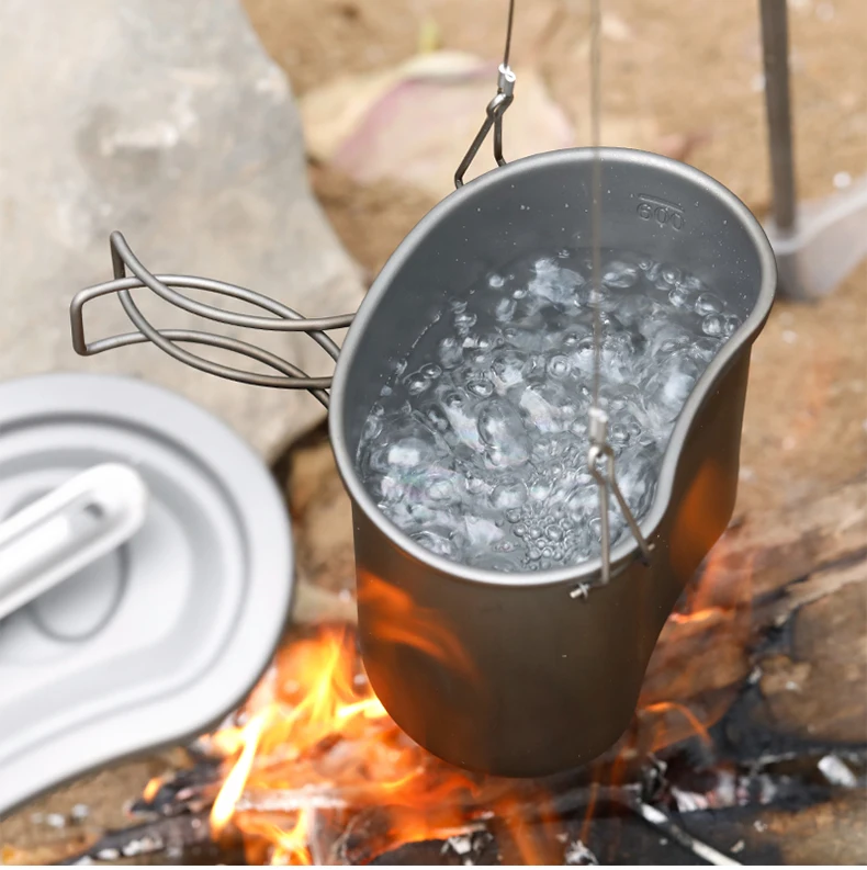 Titanium Lunch Box Can Heat Food Container Camping Tableware - Buy ...