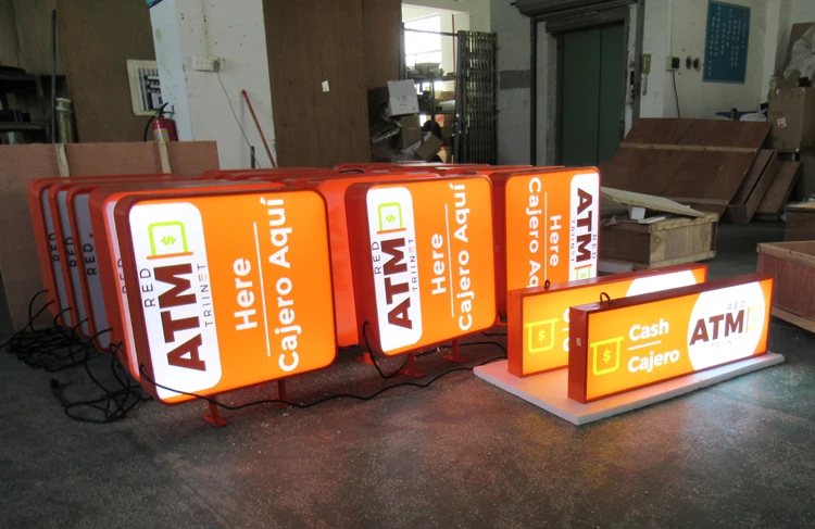 Outdoor Waterproof 3d Logo Vacuum Forming Atm Led Light Box Sign For ...