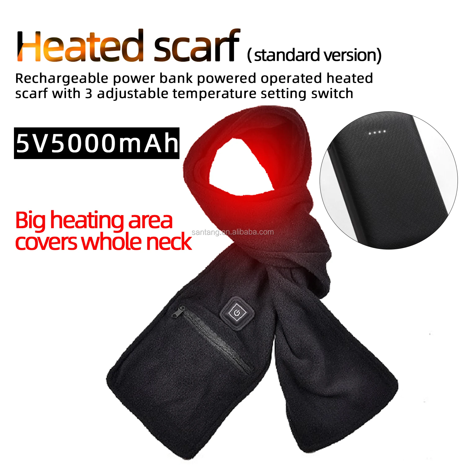 Warmth and Comfort with AIBAOLE Heated Scarf & Power Bank