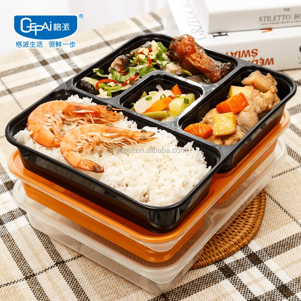 Disposable 4 Compartment Food Container Bento Box Hinged-lid - Buy ...
