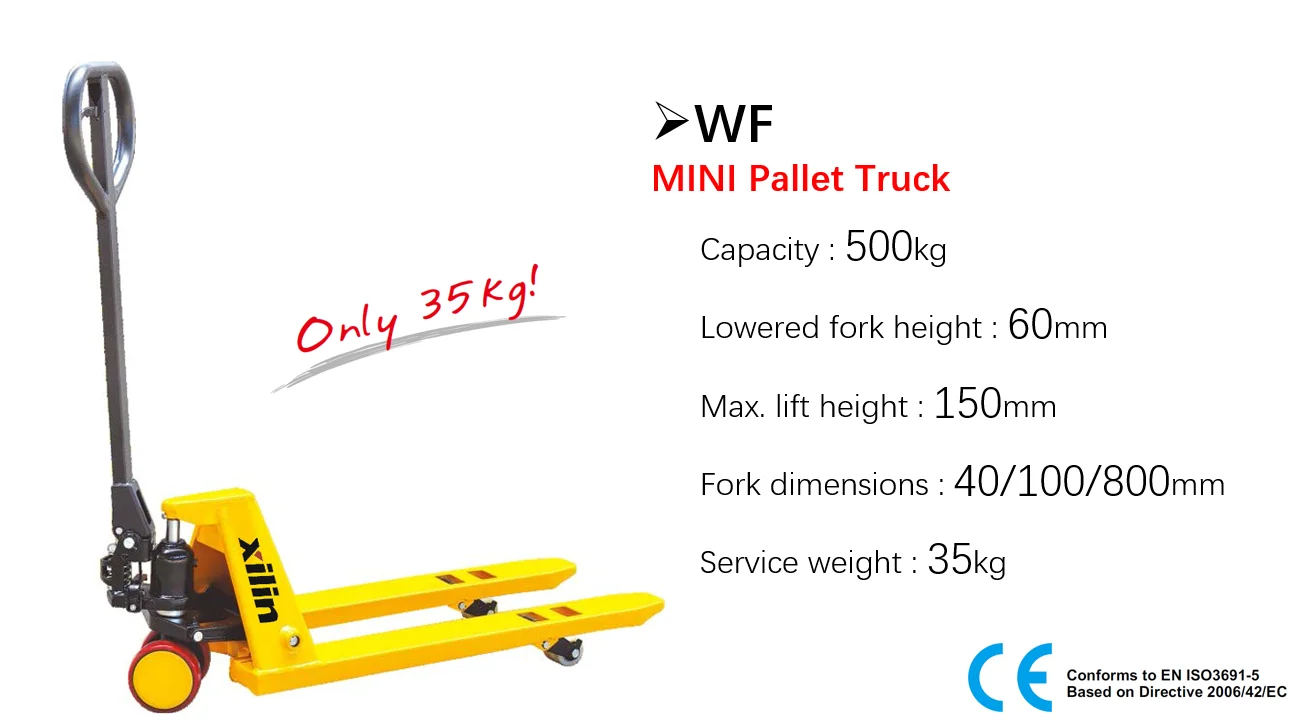 Xilin Mini Hand Pallet Jack 500kg - Lightweight Hydraulic Truck for ...