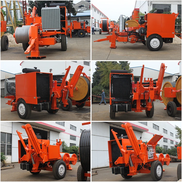 19t Hydraulic Cable Puller Cable Stringing Laying Traction Machine For ...