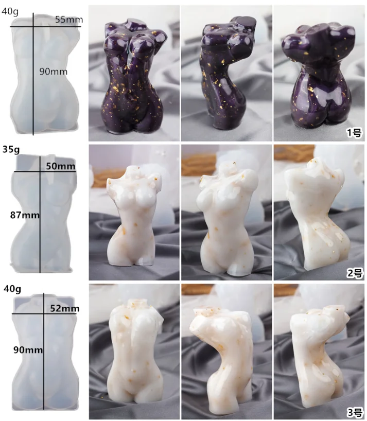 Diy Resin Silicone Human Female Body Mold Women Model Shapes Mold ...