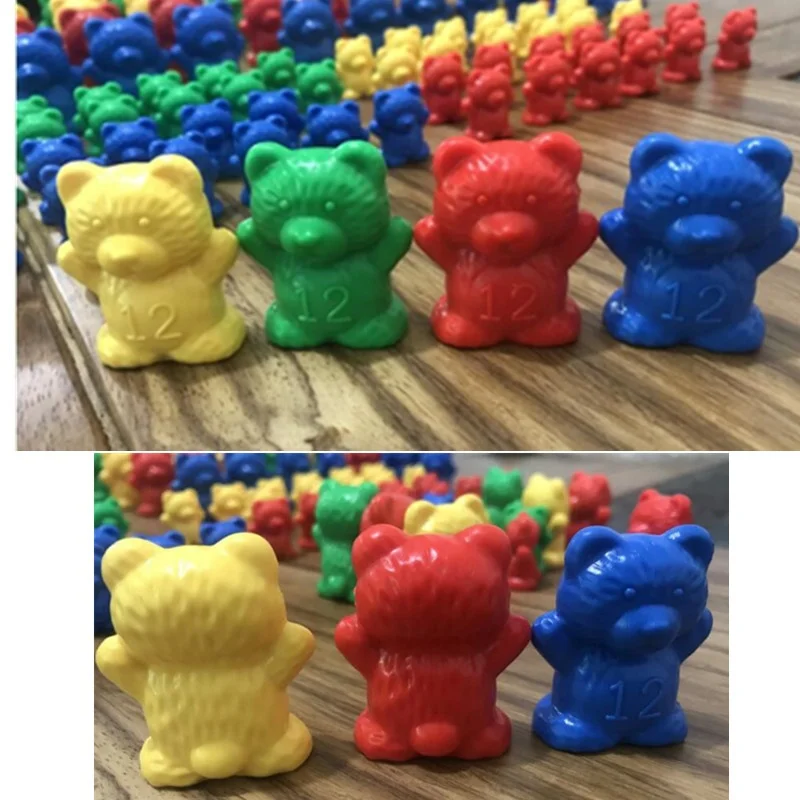 Kids Counting Toys - Colorful Plastic Bear Family Set