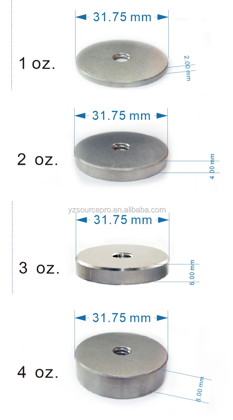Counterweight Archery Smooth Stabilizers 1oz 2 Oz 3 Oz 4 Oz Tungsten ...
