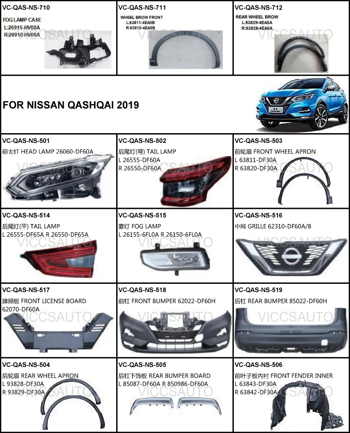 Oem 62070-hv00a For Nissan Qashqai 2017 Europe Auto Car Grille Guard ...